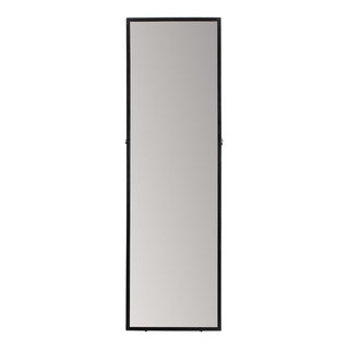 Carmen Black Rectangular Linear Mirror - Transitional - Floor Mirrors ...