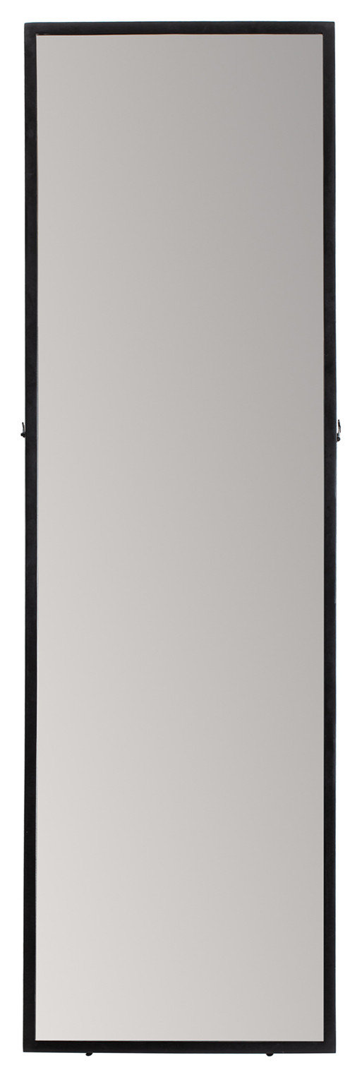 Carmen Black Rectangular Linear Mirror - Transitional - Floor Mirrors ...