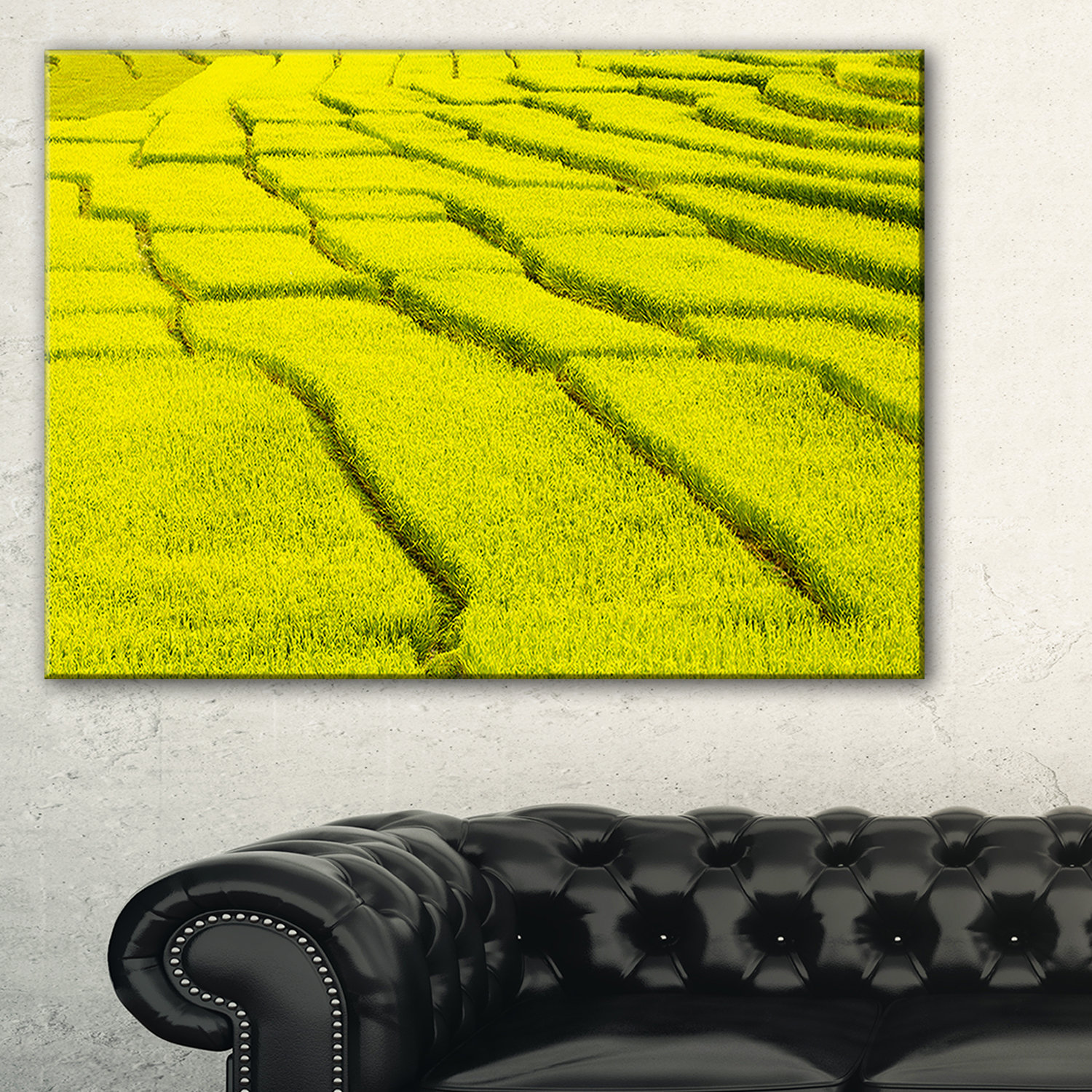 "Rice Field View" Landscape Photography Canvas Print, 40"x20 ...