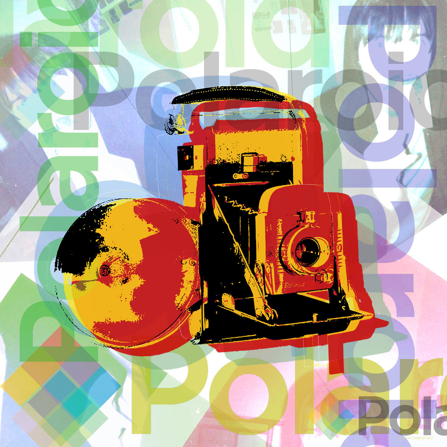 Polaroid Camera Pop Art, 48x48 Stretched - Contemporary - Prints And ...