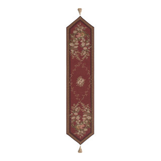 Aubusson Red Table Mat, H 71" x W 14" - Traditional - Table Runners ...