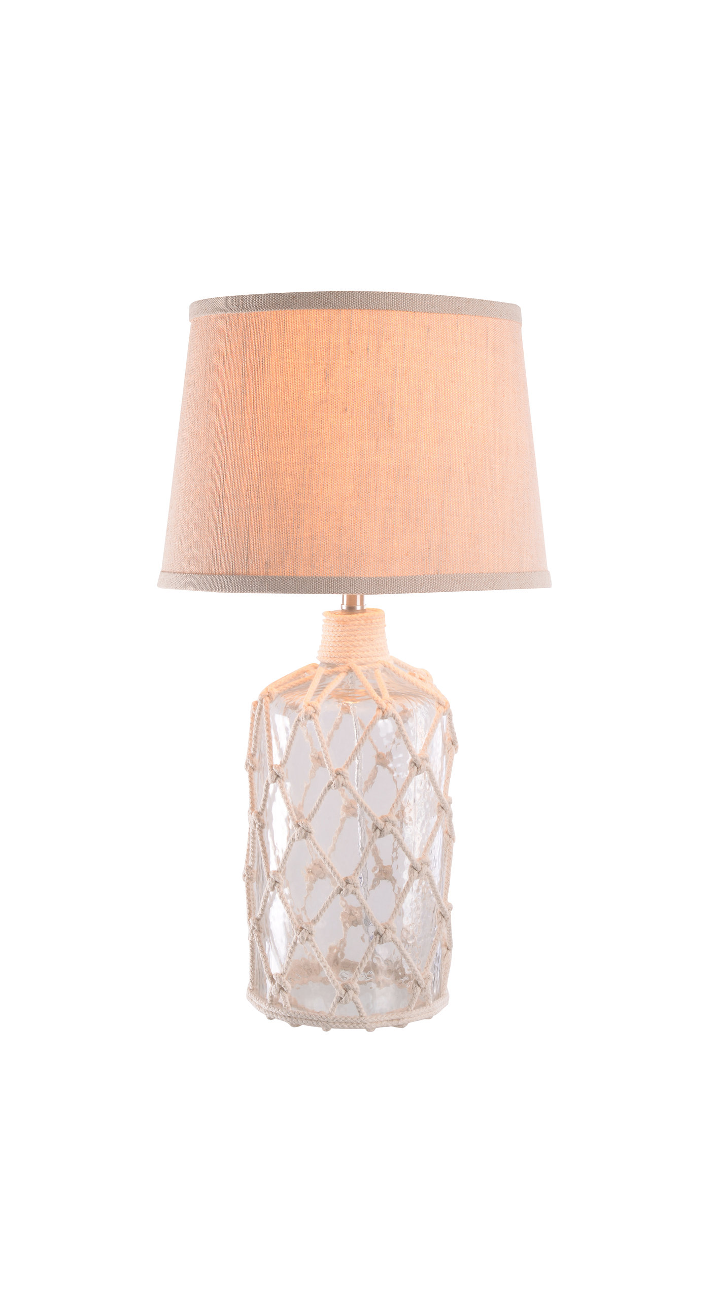 Captain Accent Lamp, Clear, Casual, 22" Height, 12" Width - Beach Style ...