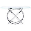 Luna Modern Glass and Stainless Steel Console Table - Contemporary ...