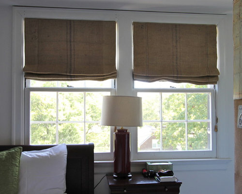 Burlap Roman Shade | Houzz