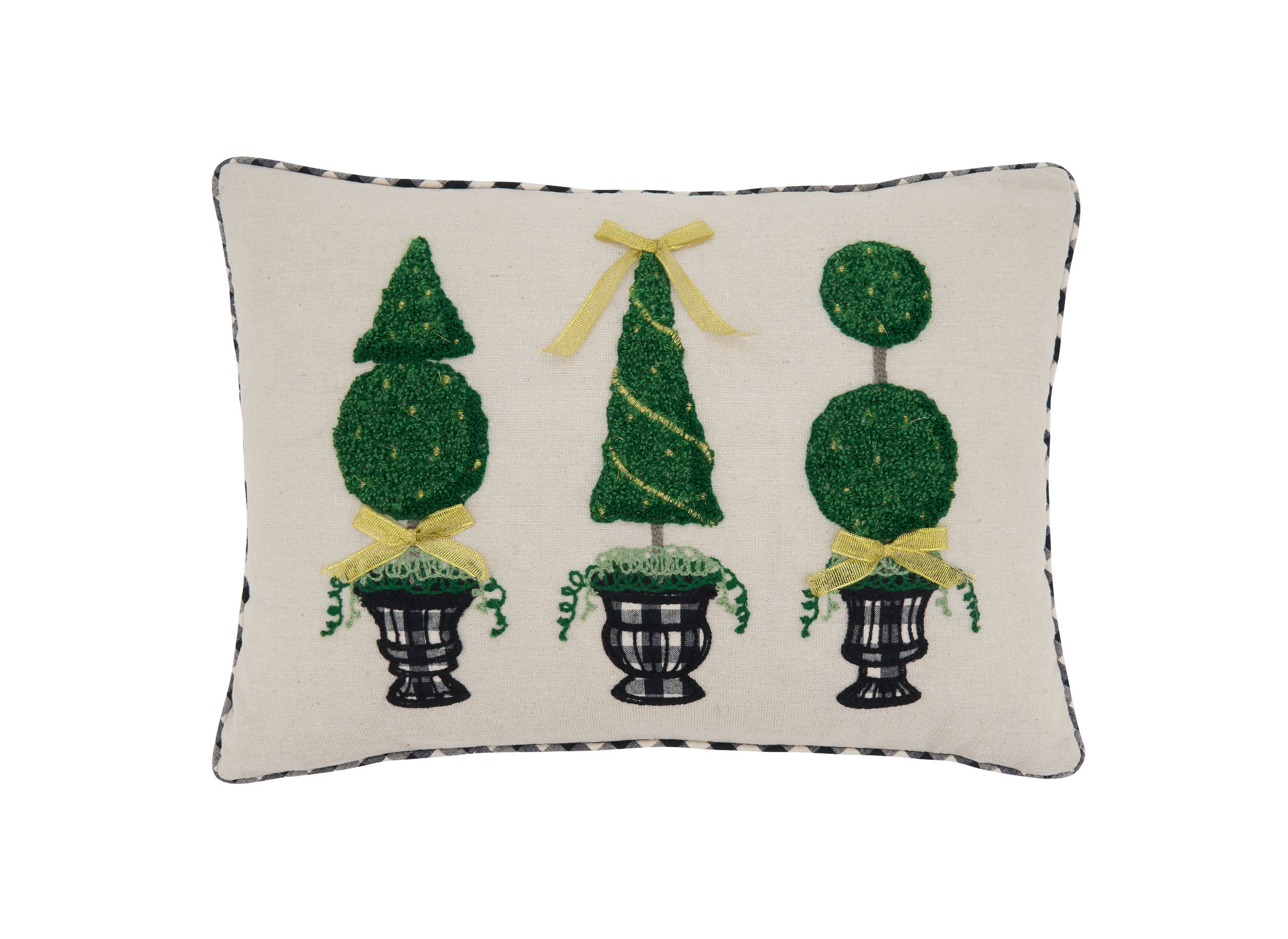 Throw Pillow With Topiary Design, 13"x18" - Contemporary - Decorative ...