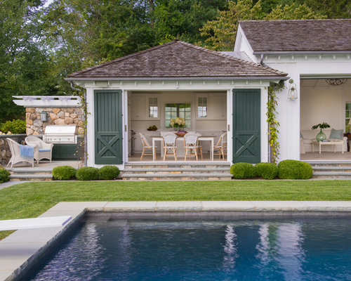 Farmhouse Pool Design Ideas, Remodels & Photos
