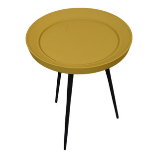 Handmade Aluminium And Iron Side Table, 16.1x14.9x18.3 - Midcentury ...