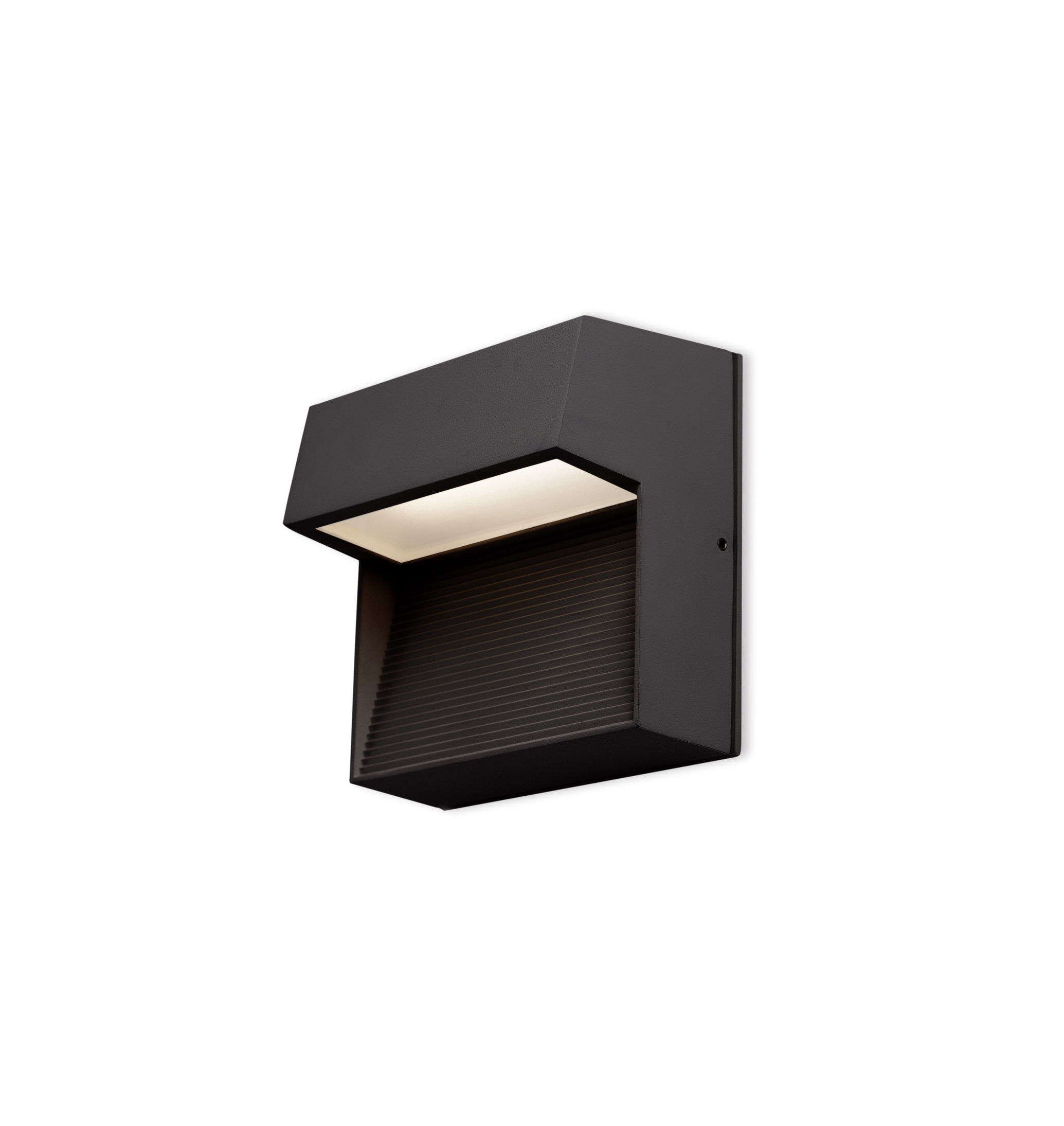 Byron Exterior Wall Lamp, Black, 6.25"Wx6.25"Hx3.75"E, 6.25"Wx6.25"Hx3 ...