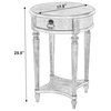 Jules 1-Drawer Round Accent Table - Traditional - Side Tables And End ...