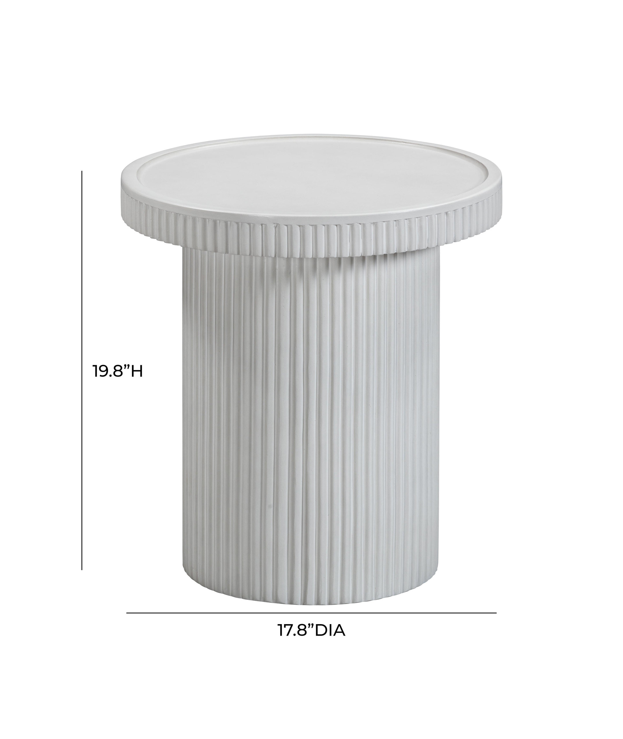 Darcy White Concrete Side Table - White - Transitional - Outdoor Side ...