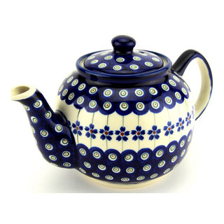 Polish Pottery Teapot - Coffee Pot - Zaklady Boleslawiec - Capacity: 1 ...