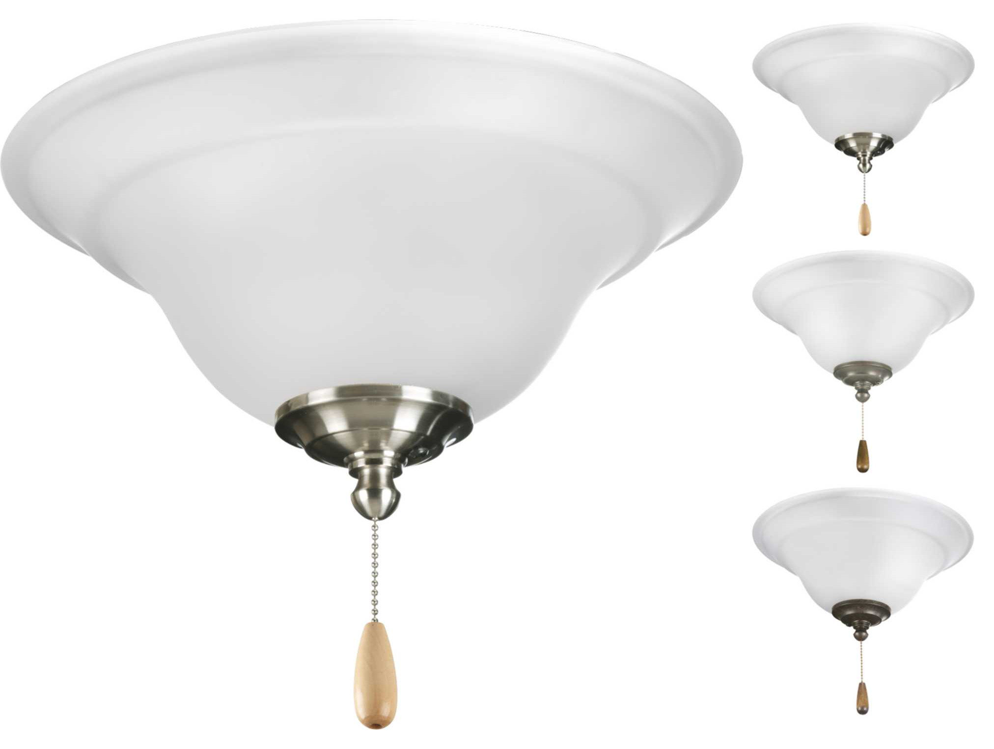 Trinity Collection Two-Light Ceiling Fan Light (P2628-01WB) - Transitional - Ceiling Fan ...