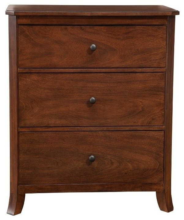 Mahogany Wood Small Chest, Brown - Transitional - Accent Chests And ...