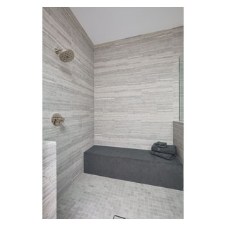 Haisa Blue Honed Marble Shower - Modern - Bathroom - Phoenix - by ...