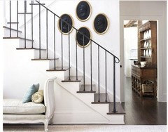 How to best deal with prominent railings in split level home