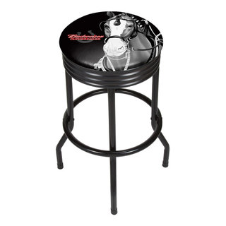 Budweiser Black Ribbed Bar Stool - Contemporary - Bar Stools And ...