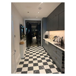 Victorian flat - Earls Court- New kitchen layout and built in storage ...