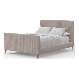 Alpine Furniture Zaldy California King Platform Bed in Light Gray ...