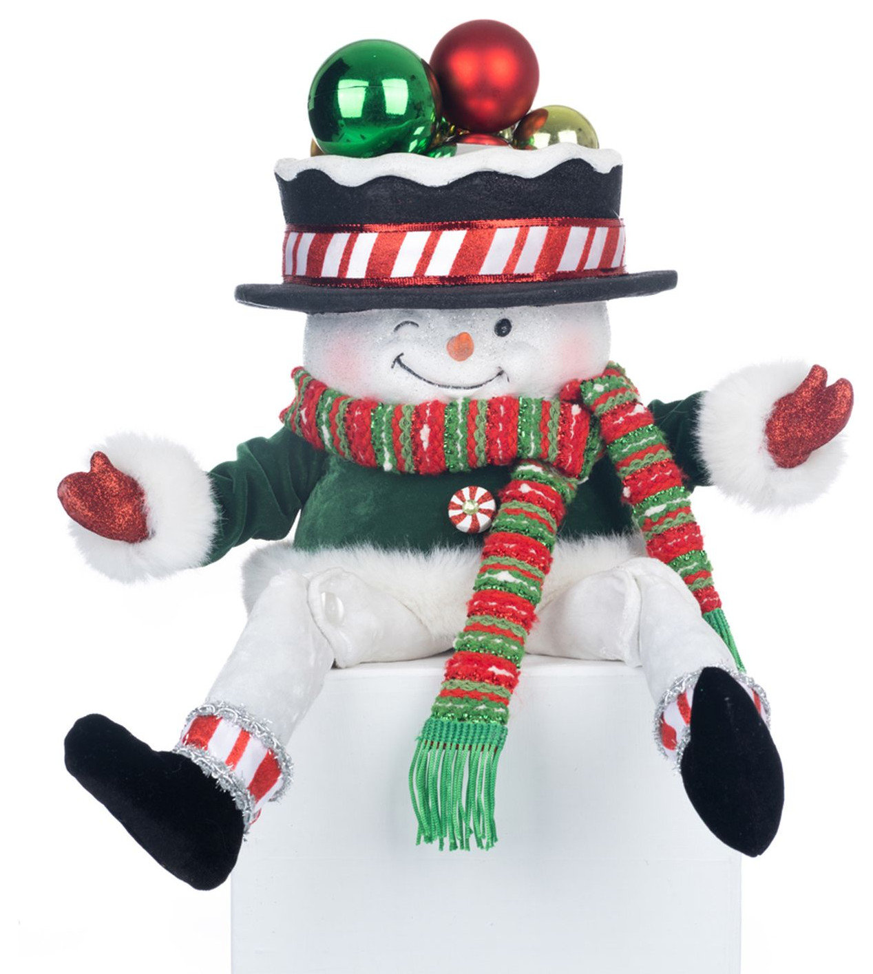 Katherine's Collection Peppermint Palace Snowman Candy Container Lanky ...