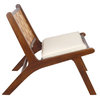 Loria Teak Accent Chair With Cushion - Midcentury - Armchairs And ...