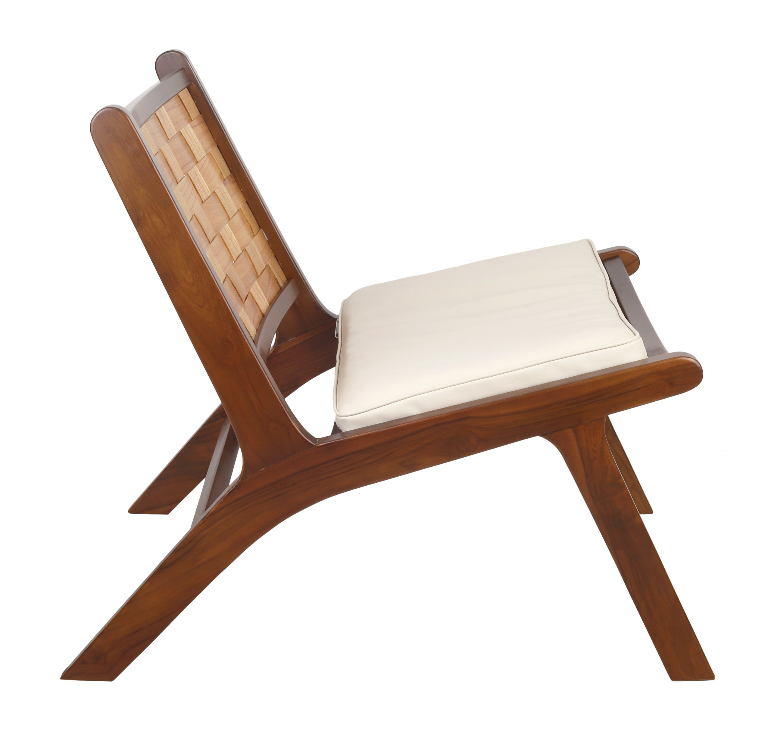 Loria Teak Accent Chair With Cushion - Midcentury - Armchairs And ...