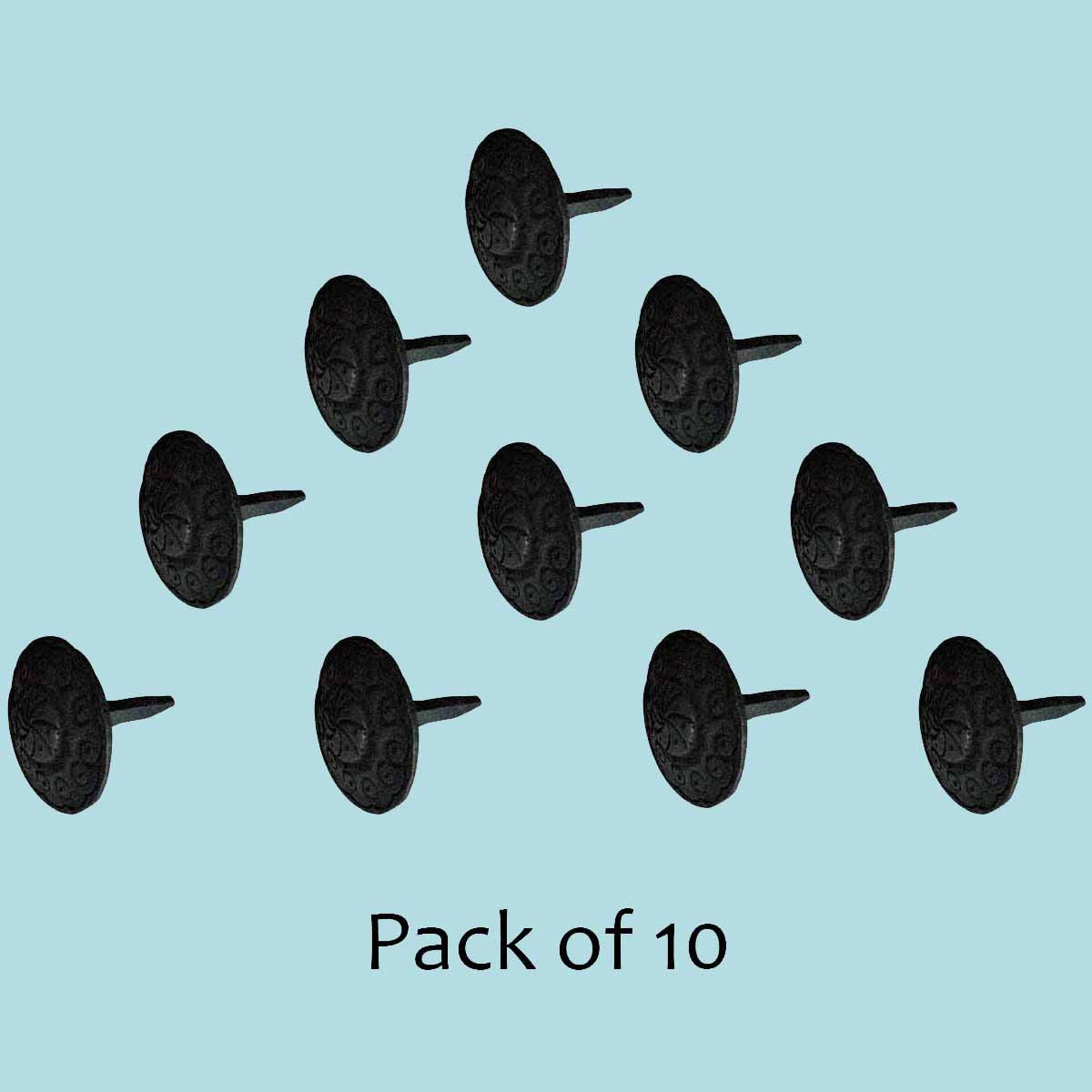 Clavos Nails Black Wrought Iron Nails Decorative Pack of 10 Renovators ...
