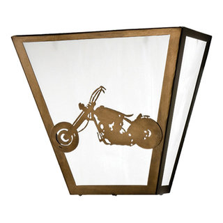 13W Motorcycle Wall Sconce - Industrial - Wall Sconces - by Meyda ...