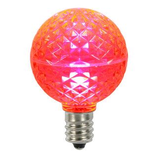 G50 Faceted LED Pink Bulb E17 .45W 10/Bx - Traditional - Christmas Decorations - by Vickerman ...