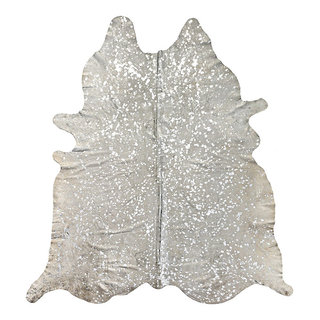 Natural Home Decor Scotland Cowhide Rug, 1-Piece, Natural and silver, 6 ...