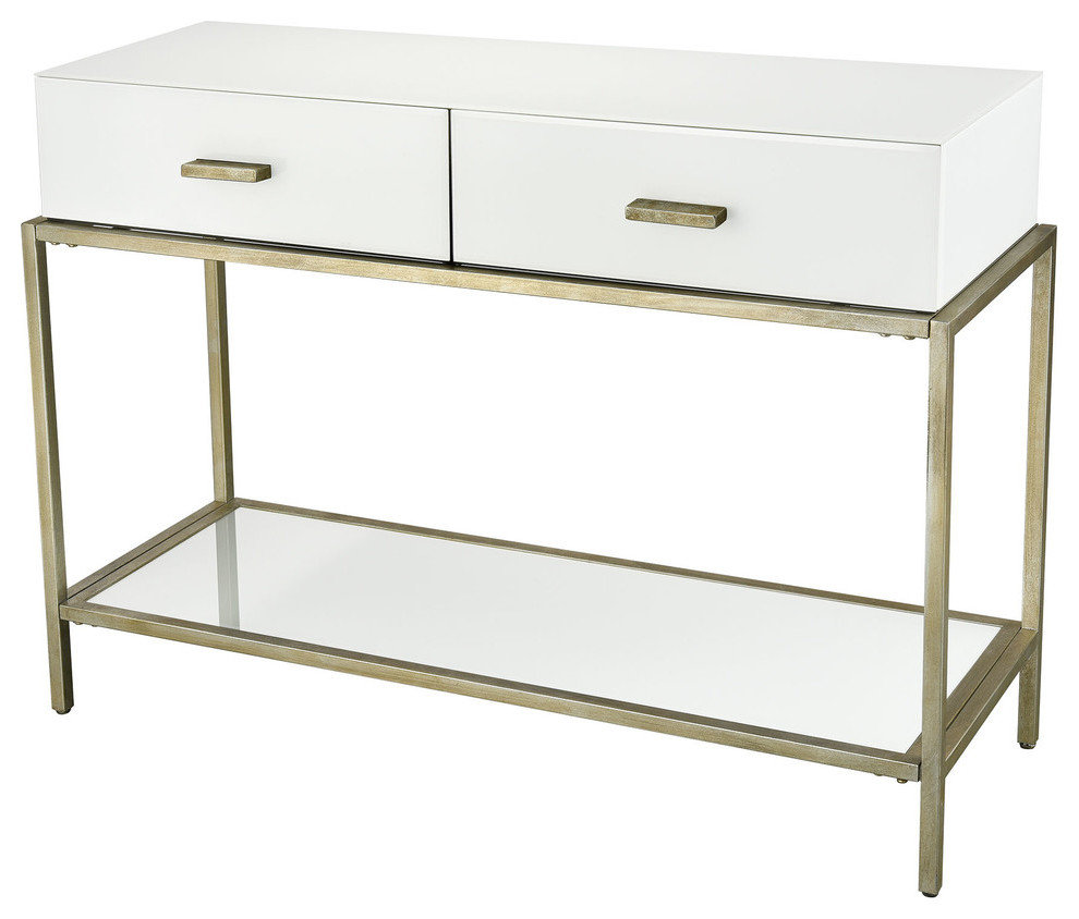 Dimond Home Evans Metal & Glass Console Table (Multiple Colors ...