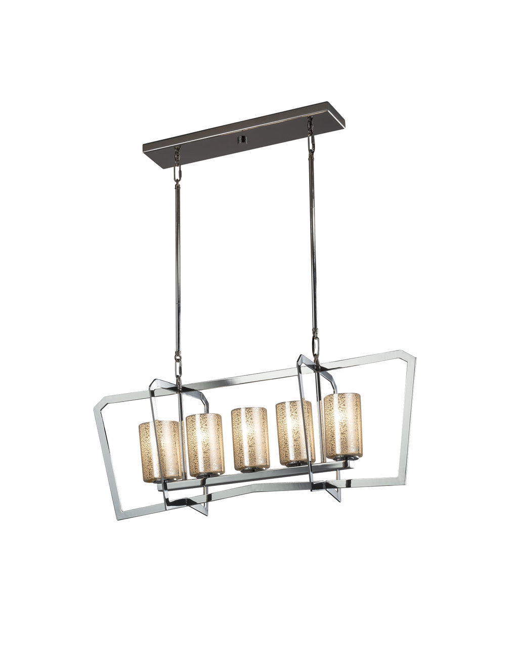 Fushion Aria 5-Light Chandelier Cylinder/Flat, Mercury - Transitional ...