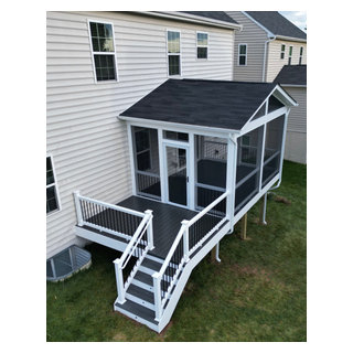 Trex Enhance Basics Clam Shell Deck with Screened Porch - Porch - DC ...