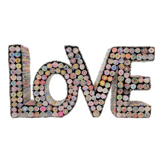Colorful Block Letter Love Sign Home Decor Decorative Cutout Word ...