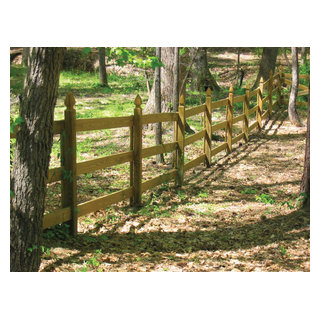 Wood Rail Fence - Traditional - Landscape - Atlanta - by Atlanta ...