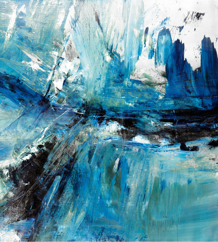 "Glimpse" Art block Framed Canvas, 11"x14" - Contemporary - Prints And ...