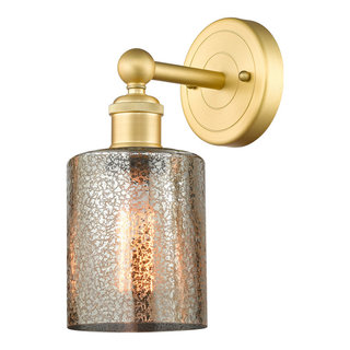 Edison Cobbleskill 1-Light 5" Sconce, Satin Gold Finish - Industrial ...
