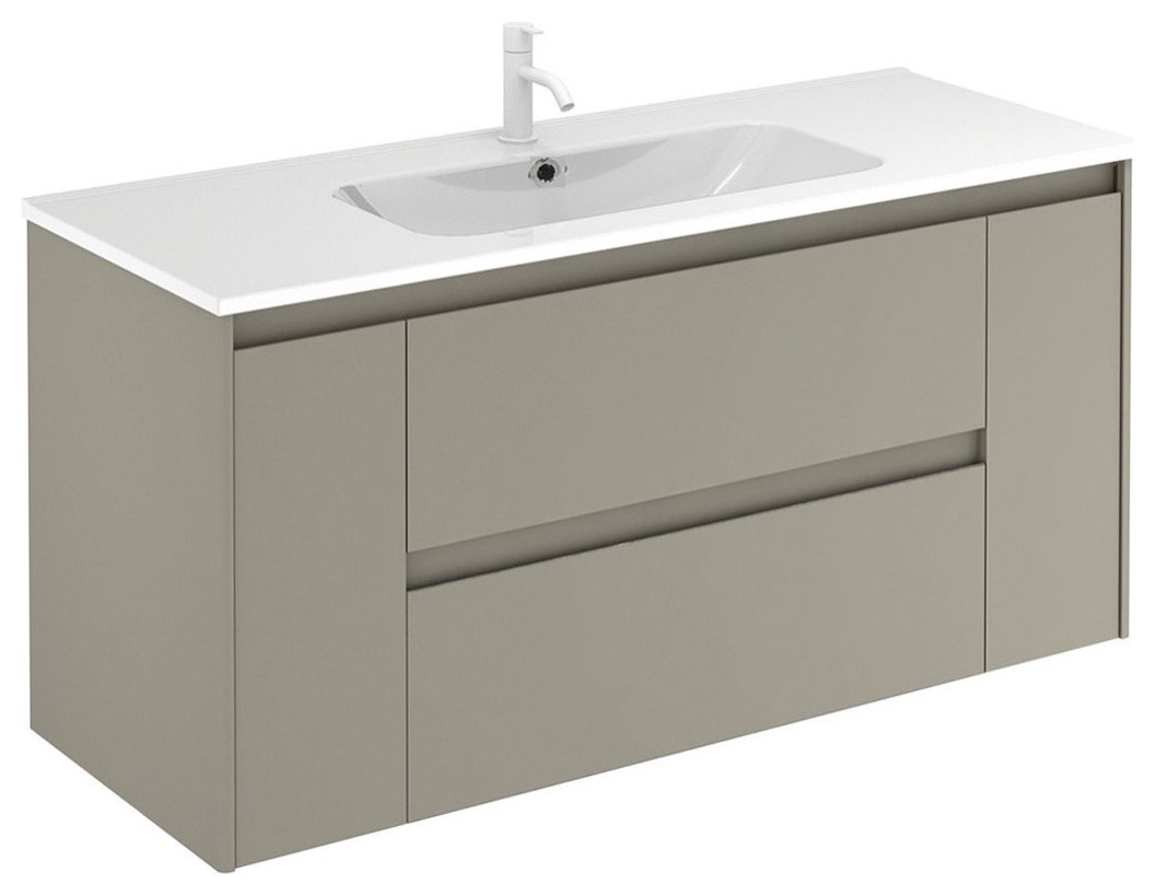 Ambra 120 Wall Mount Bathroom Vanity - Modern - Bathroom Vanities And ...