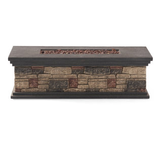 Troy Outdoor 50,000 BTU Lightweight Concrete Fire Pit, No Tank Holder ...
