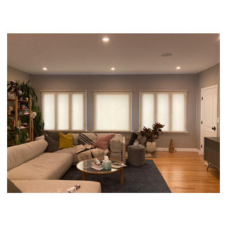 Synchronized Smart Shade Systems - Modern - Family Room - Los Angeles ...
