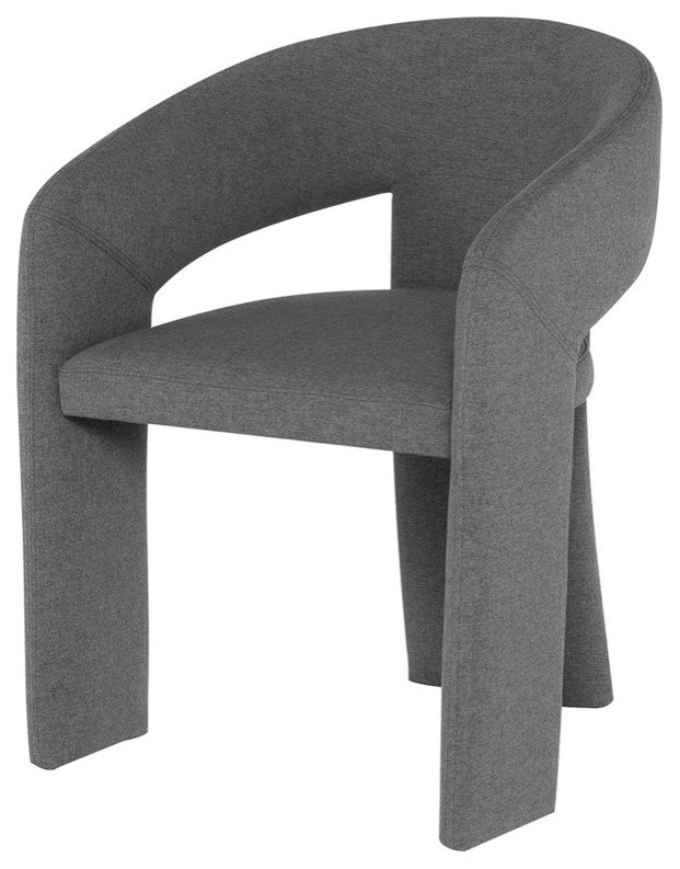 Anise Shale Grey Fabric Dining Chair - Transitional - Dining Chairs ...