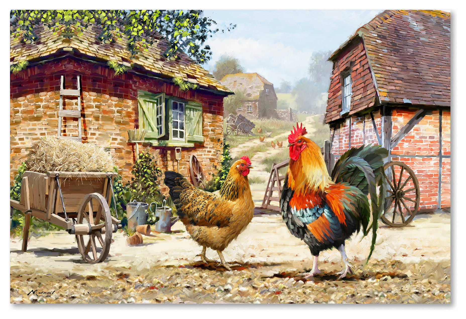 The Macneil Studio 'French Cockerel' Canvas Art, 32"x22" - Farmhouse ...