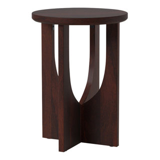 Stupa End Table, Walnut Finish - Modern - Side Tables And End Tables ...