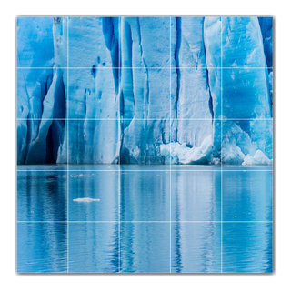 Glacier Ceramic Tile Wall Mural HZ500722, 21.25" Wide x 21.25" High ...