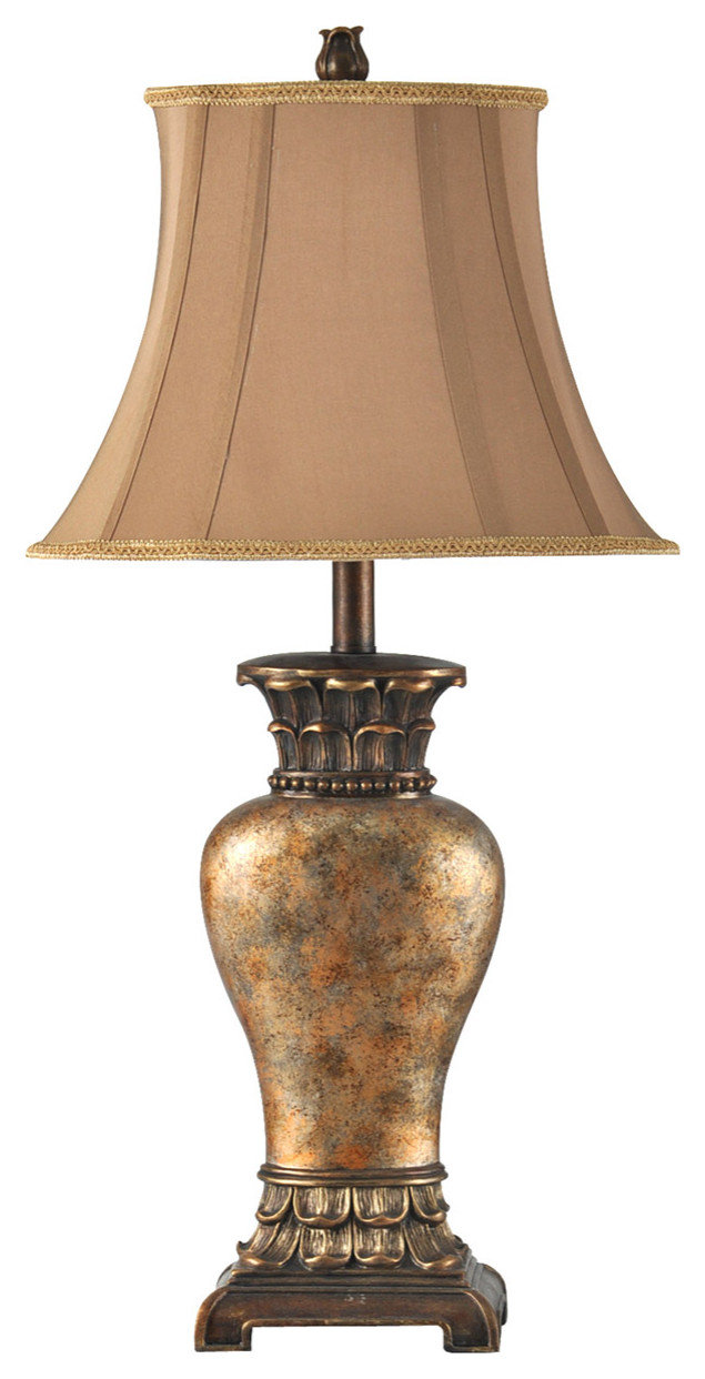 Signature 1 Light Table Lamp, Brown and Bronze - Traditional - Table ...