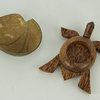 Carved Turtle Trinket Box With Hand Painted Coconut Shell Lid, One Size ...