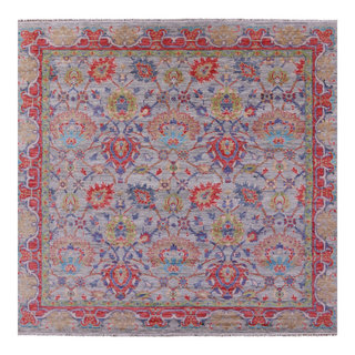10' Square Hand-Knotted William Morris Wool Rug - Q15605, 9' 11" X 10 ...