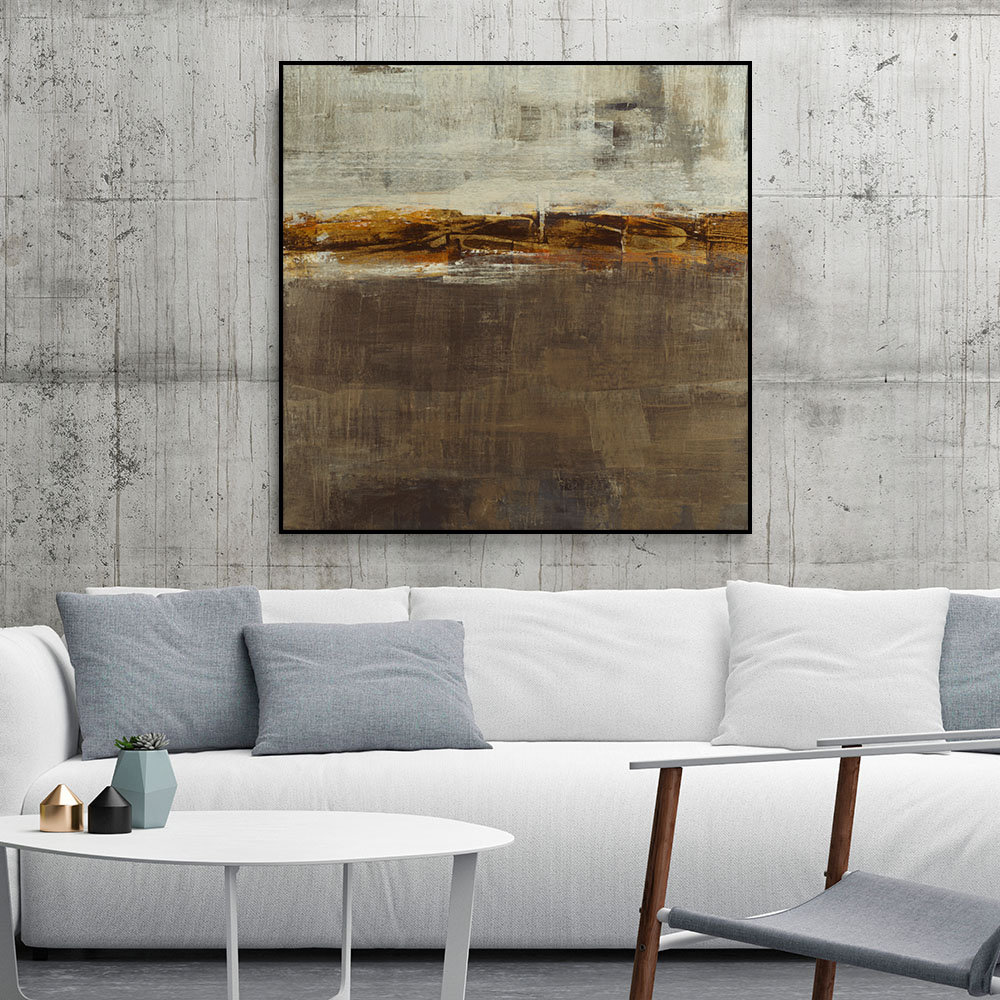 "Golden Chain" Art block Framed Canvas, 20"x20" - Contemporary - Prints ...