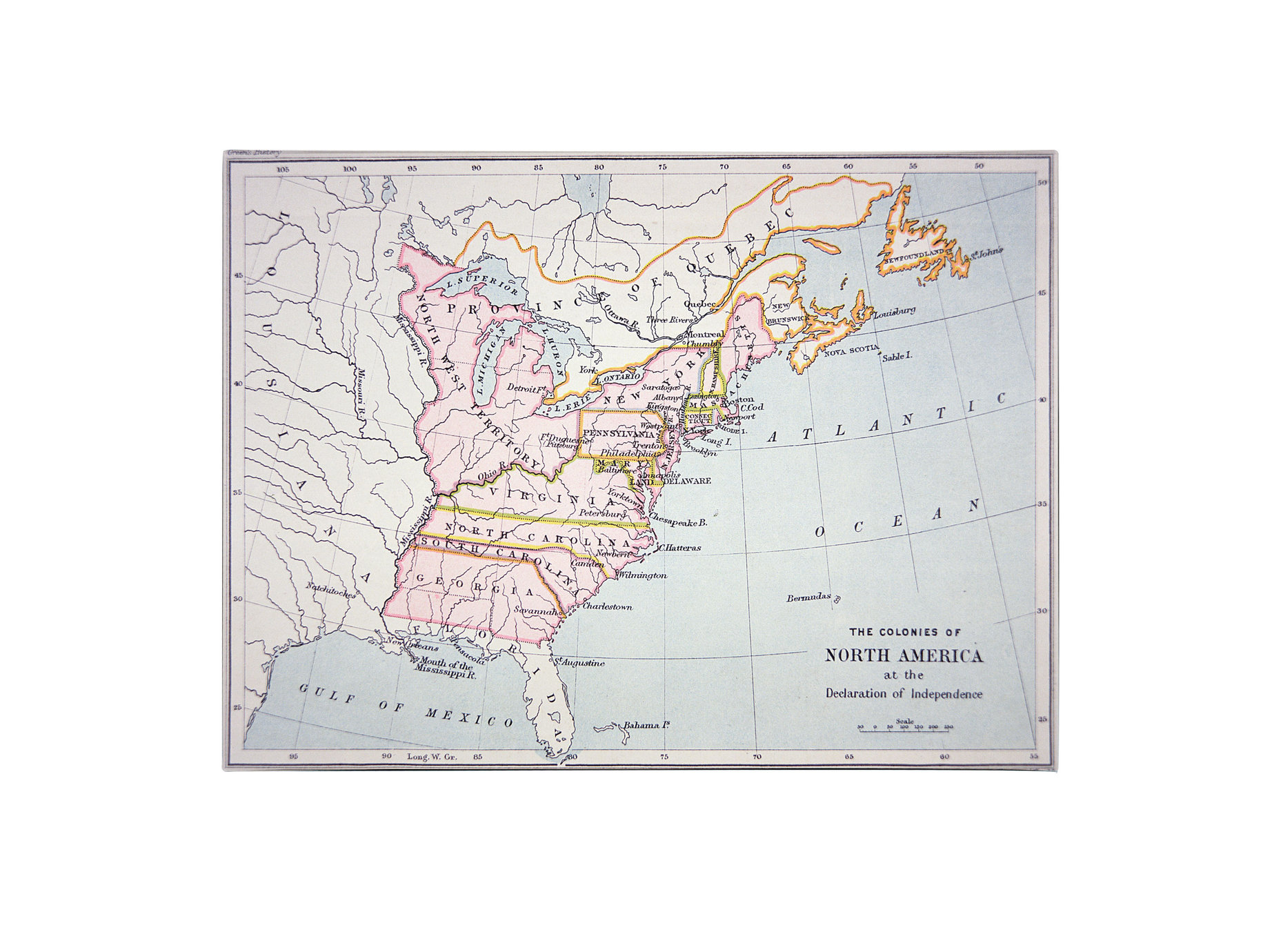 'N. America Declaration of Independence' Canvas Art, 35" x 47 ...