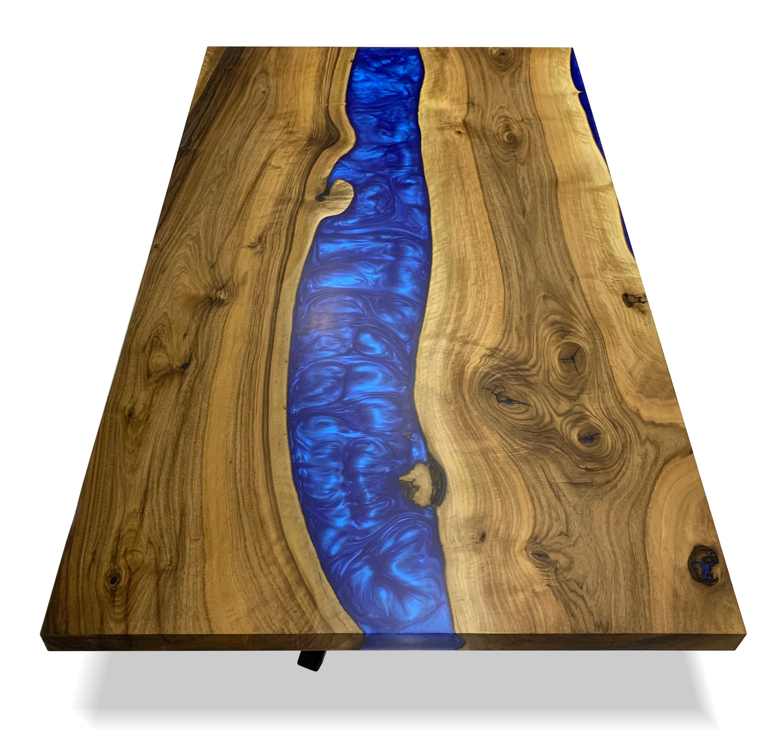 Pearl Blue River Dining Table, 10-12 Seater - Rustic - Dining Tables ...