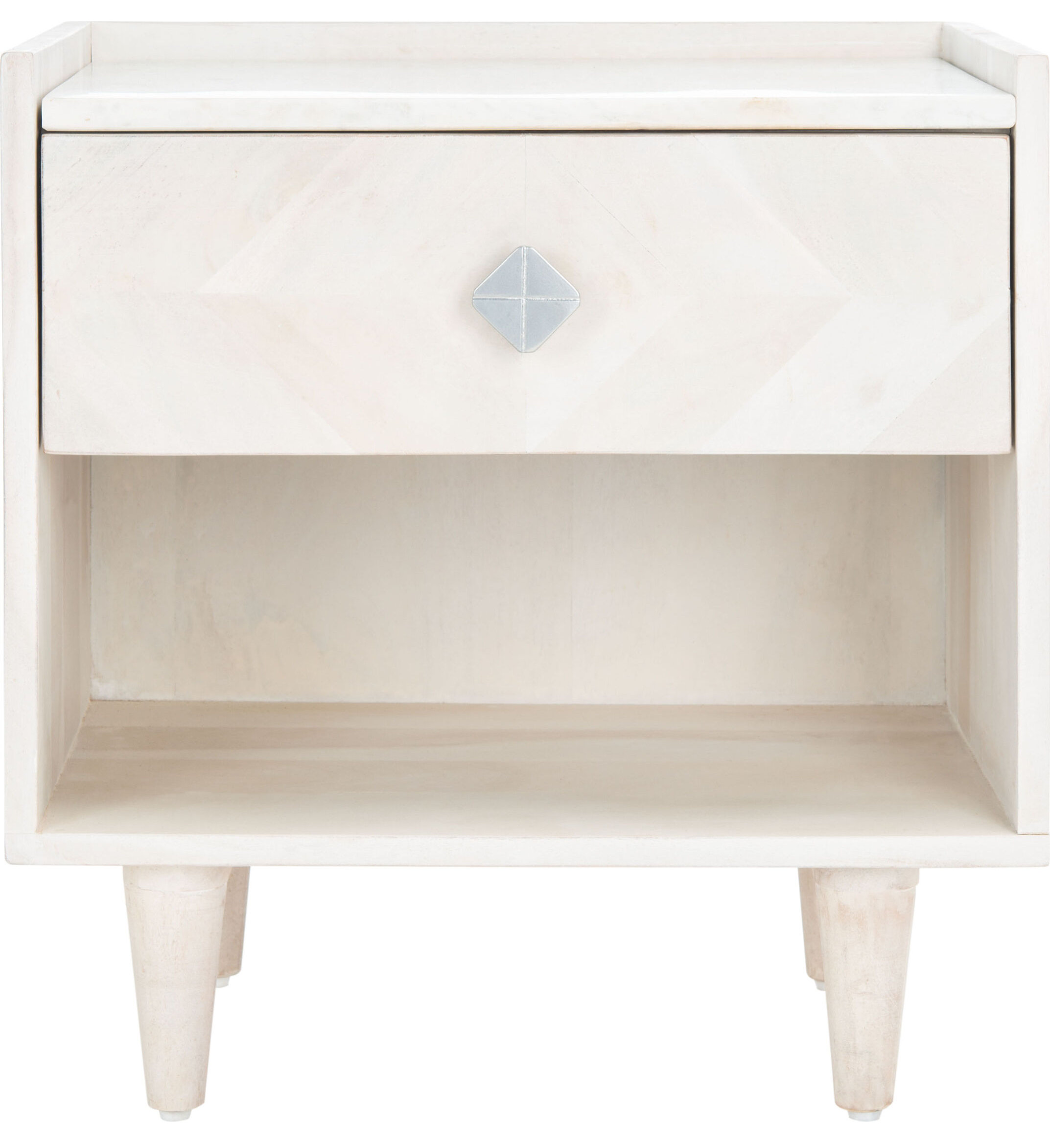 Tahseen Parquet Nightstand - Midcentury - Nightstands And Bedside ...
